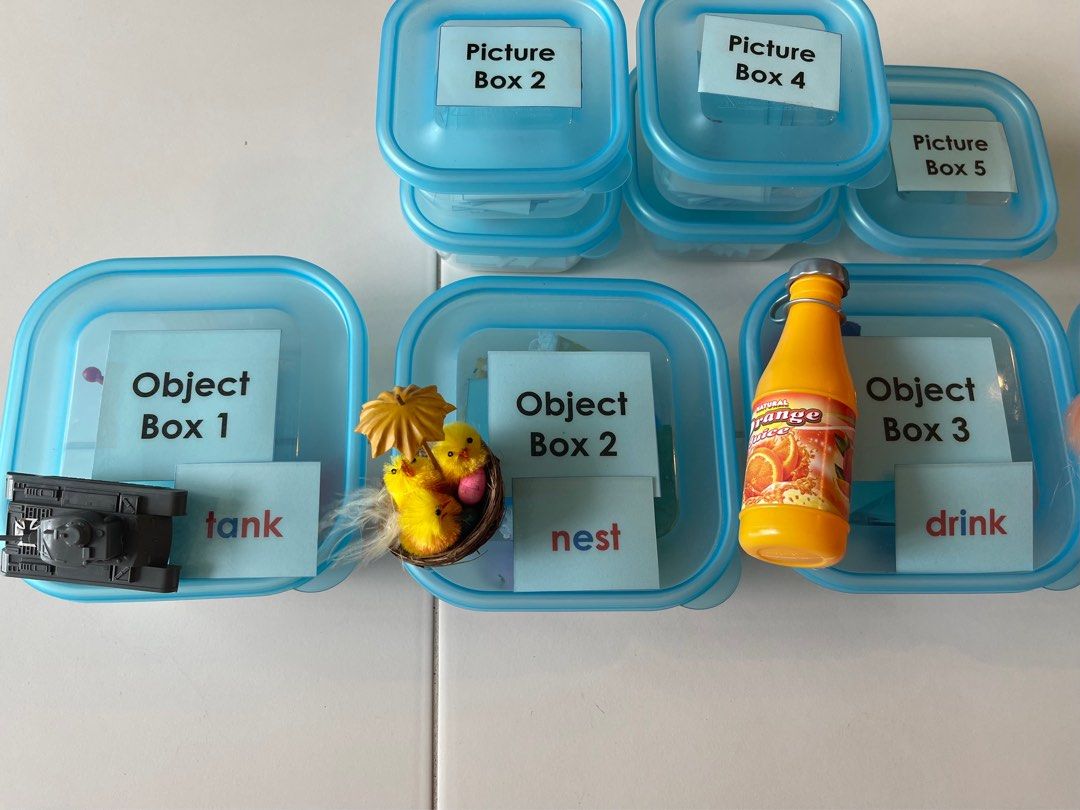 English Phonics Montessori blue object and picture boxes, Everything ...