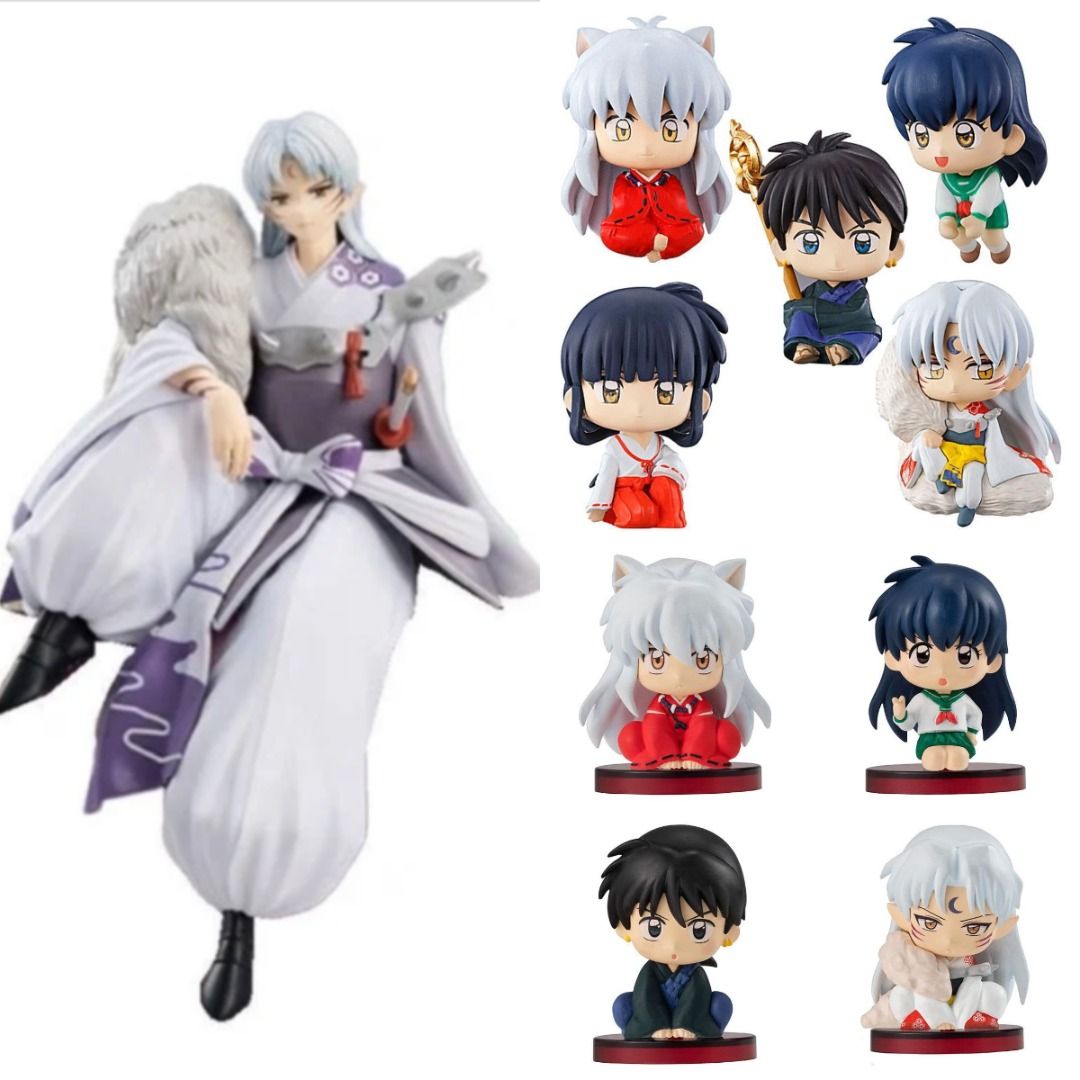 Inuyasha Hugcot Sitting Pose Gashapon Bandai Sesshoumaru Noodle Stopper ...