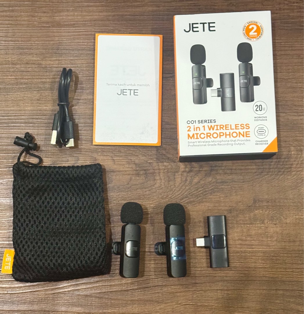 JETE 2in1 Wireless Microphone, Telepon Seluler & Tablet, Lainnya di ...
