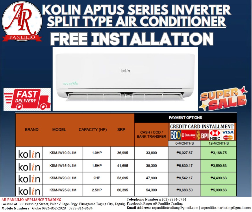 KOLIN -Split type airconditioner / AR PANLILIO TRADING, TV & Home ...
