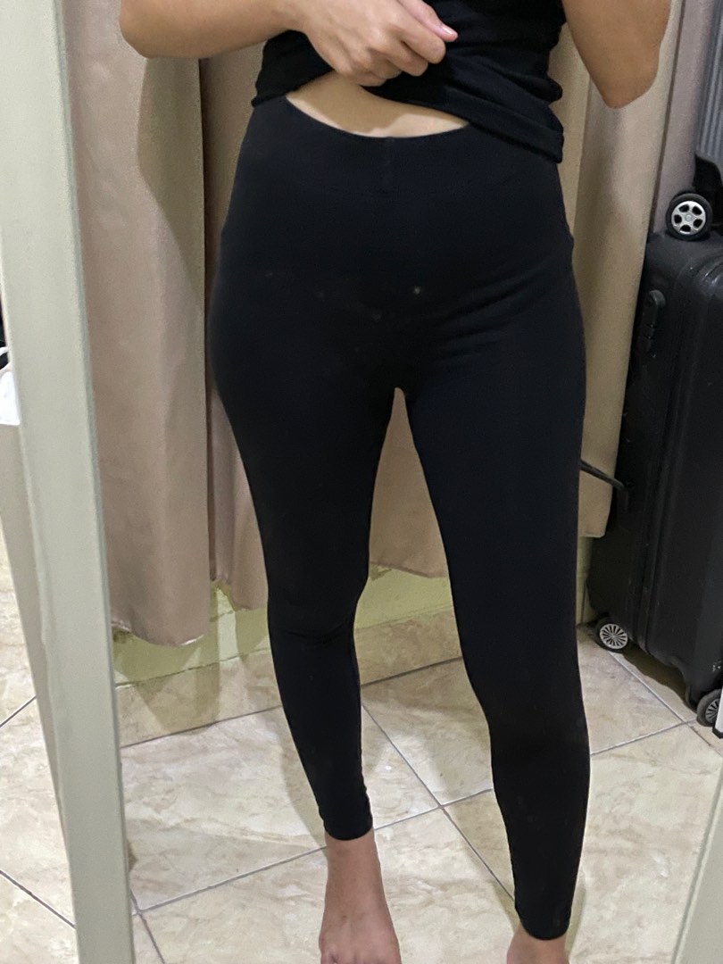 Legging Hitam Polos Panjang, Fesyen Wanita, Pakaian Wanita, Bawahan di ...