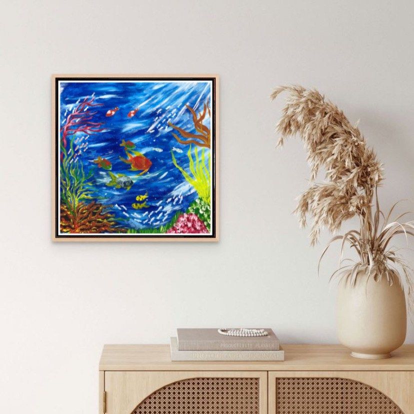 Lukisan “Underwater Life Part II”, Desain & Kerajinan Tangan, Karya ...