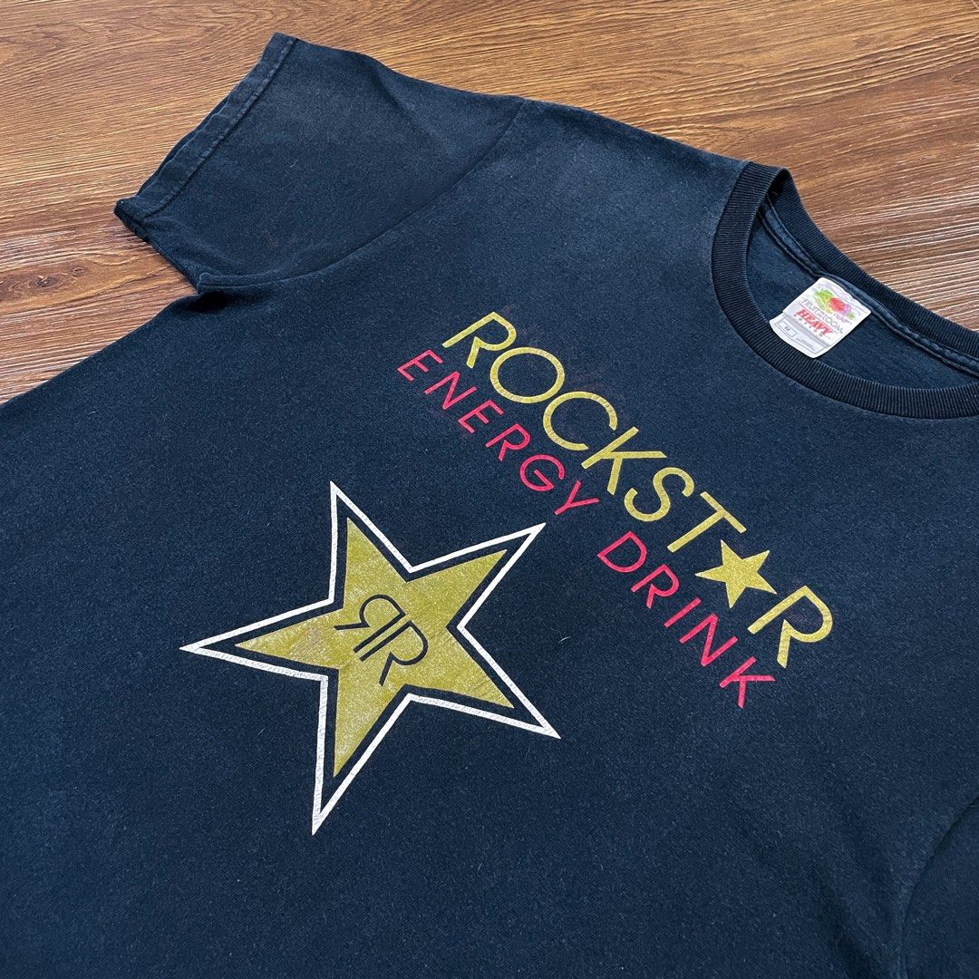 [M] Vintage Rare 2000 Rockstar Energy Drink, Men's Fashion, Tops & Sets ...