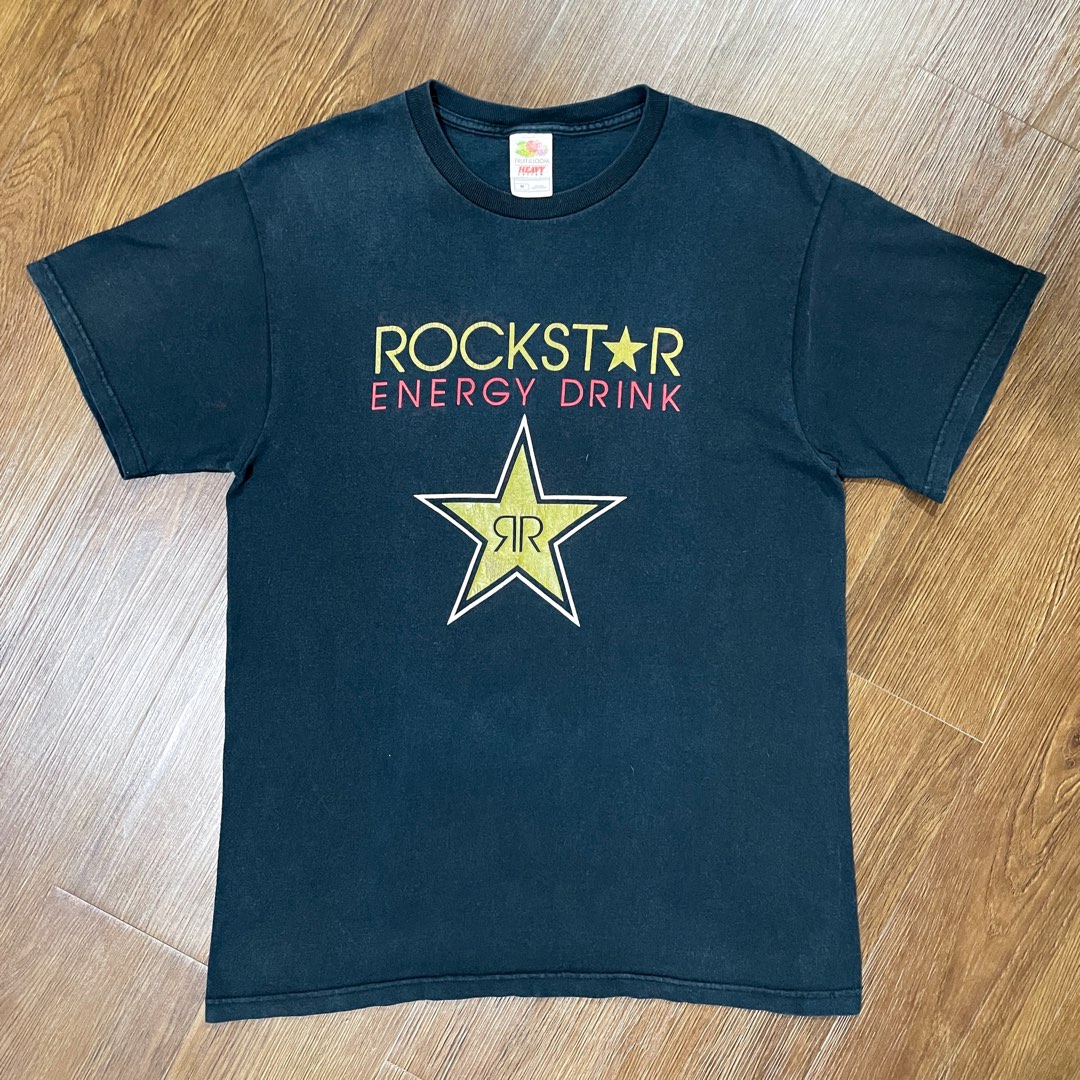 [M] Vintage Rare 2000 Rockstar Energy Drink, Men's Fashion, Tops & Sets ...