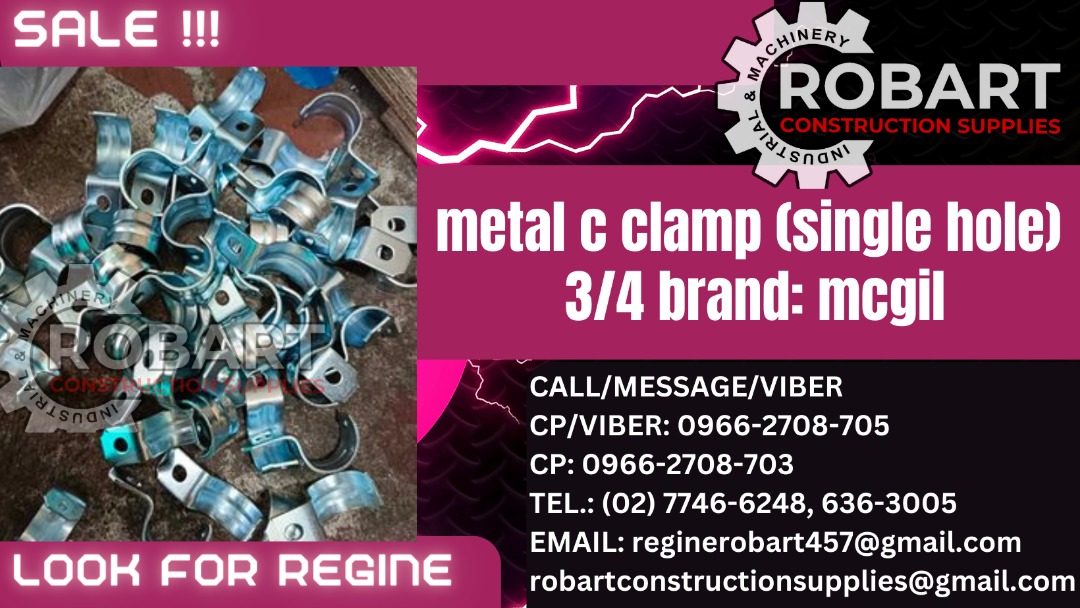 metal c clamp (single hole) 3/4 brand: mcgil, Commercial & Industrial ...