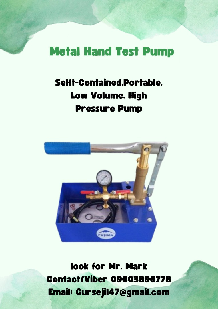 Metal Hand Test Pump, Commercial & Industrial, Construction & Building ...