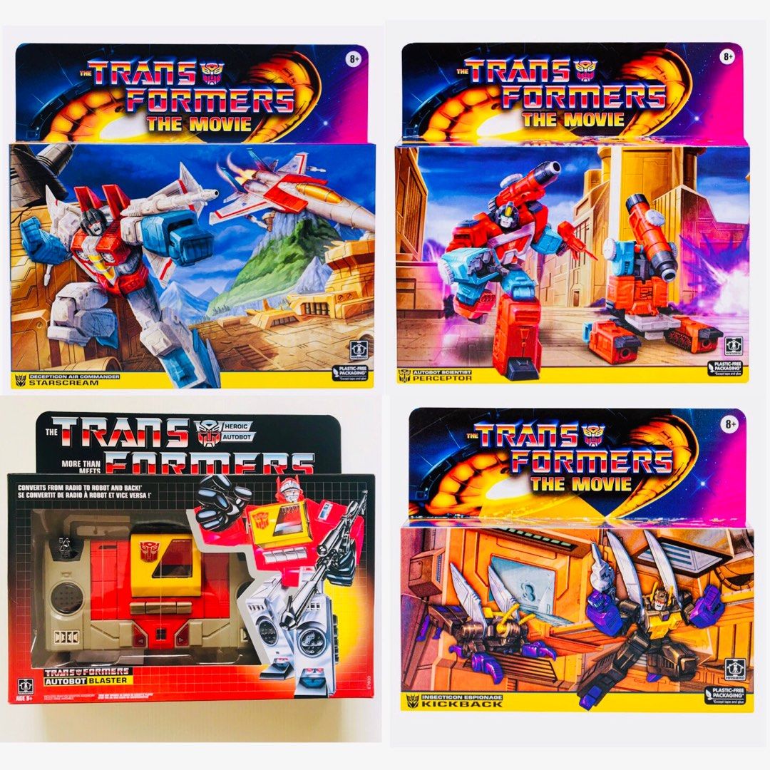 MISB Transformers The Movie G1 Autobot Blaster, Retro Autobot Scientist ...