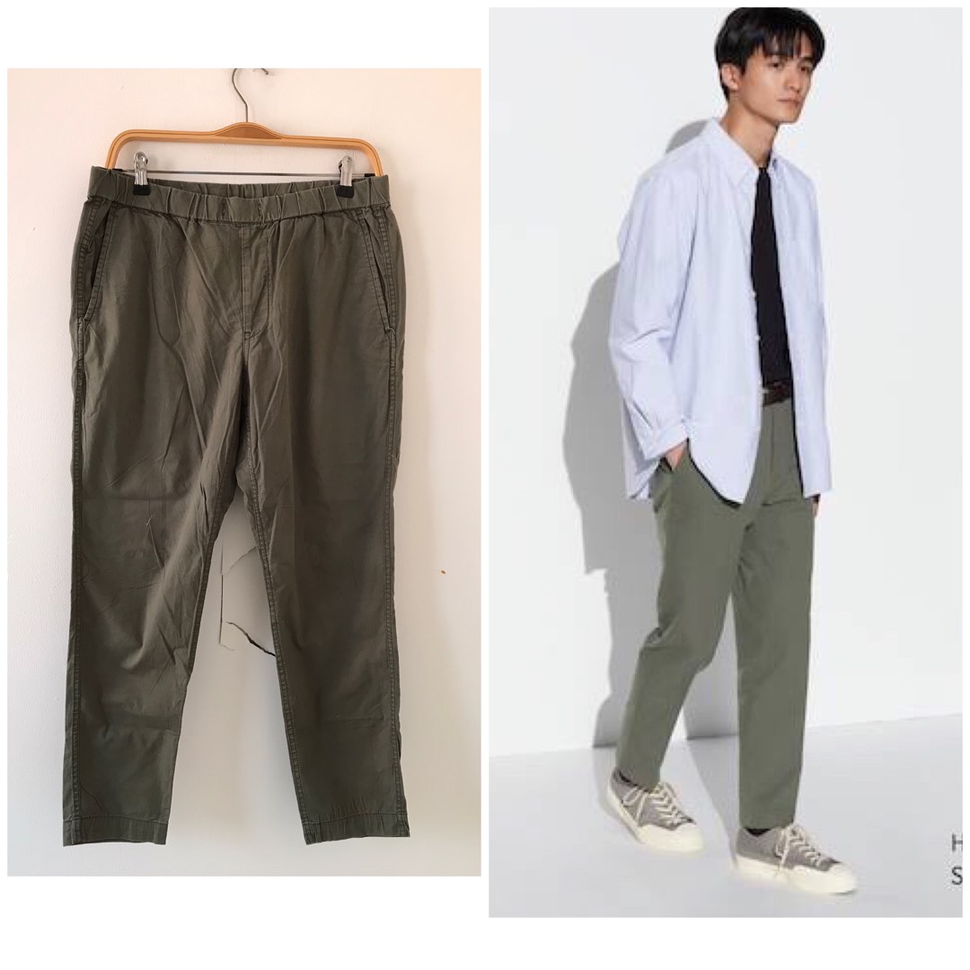 MUJI Cutton Pants Pria in Green Army, Fesyen Pria, Pakaian , Bawahan di ...