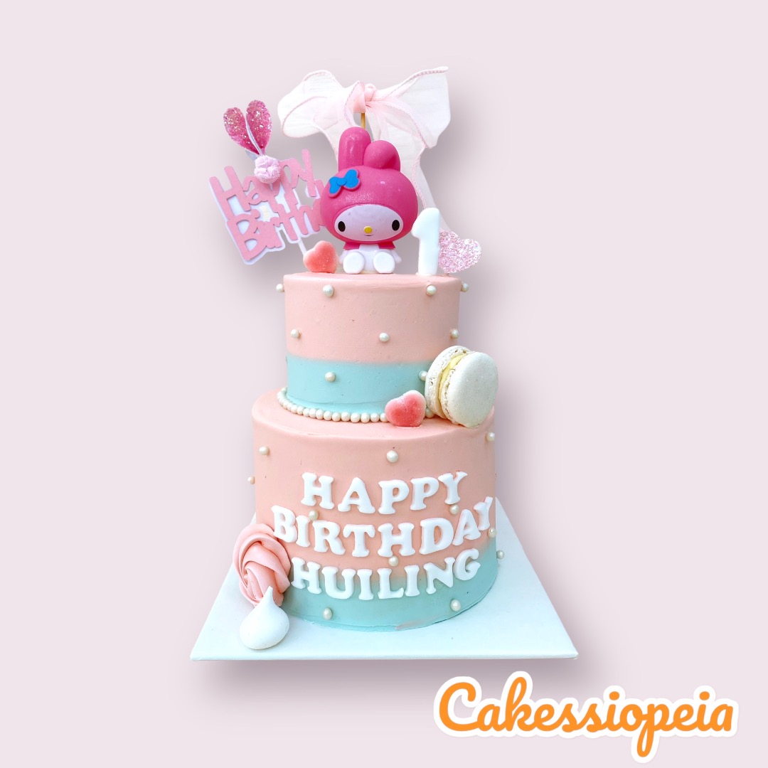 My Melody Themed Cake/Birthday Cake/Customised Cake, Food & Drinks ...