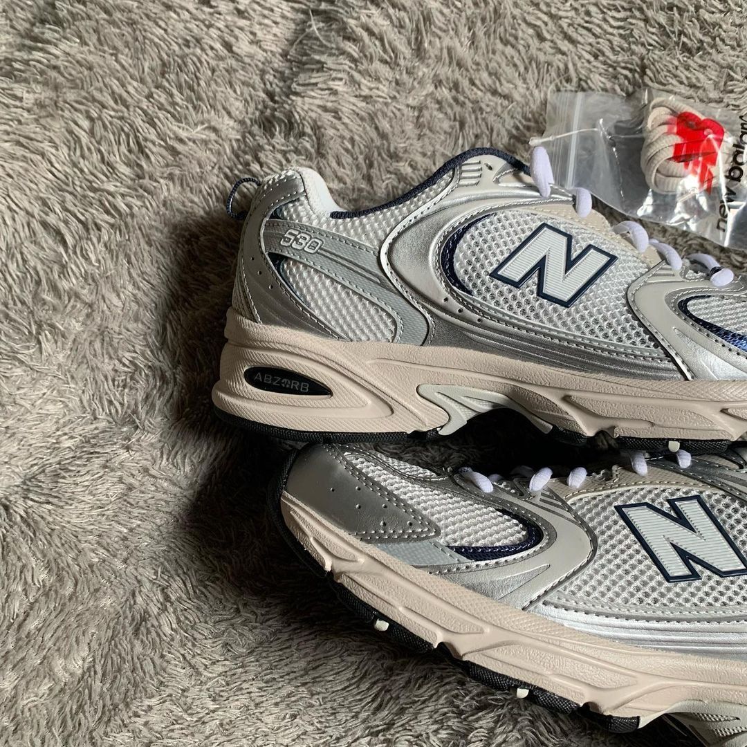 New Balance 530 Steel Gray Silver Metallic Navy Blue MR530KA Original ...