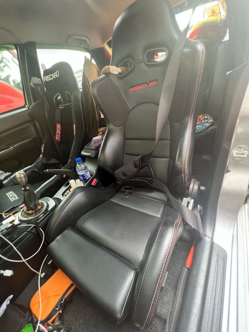 Original Sparco full bucket (driver) and Sscus semi bucket (passenger ...