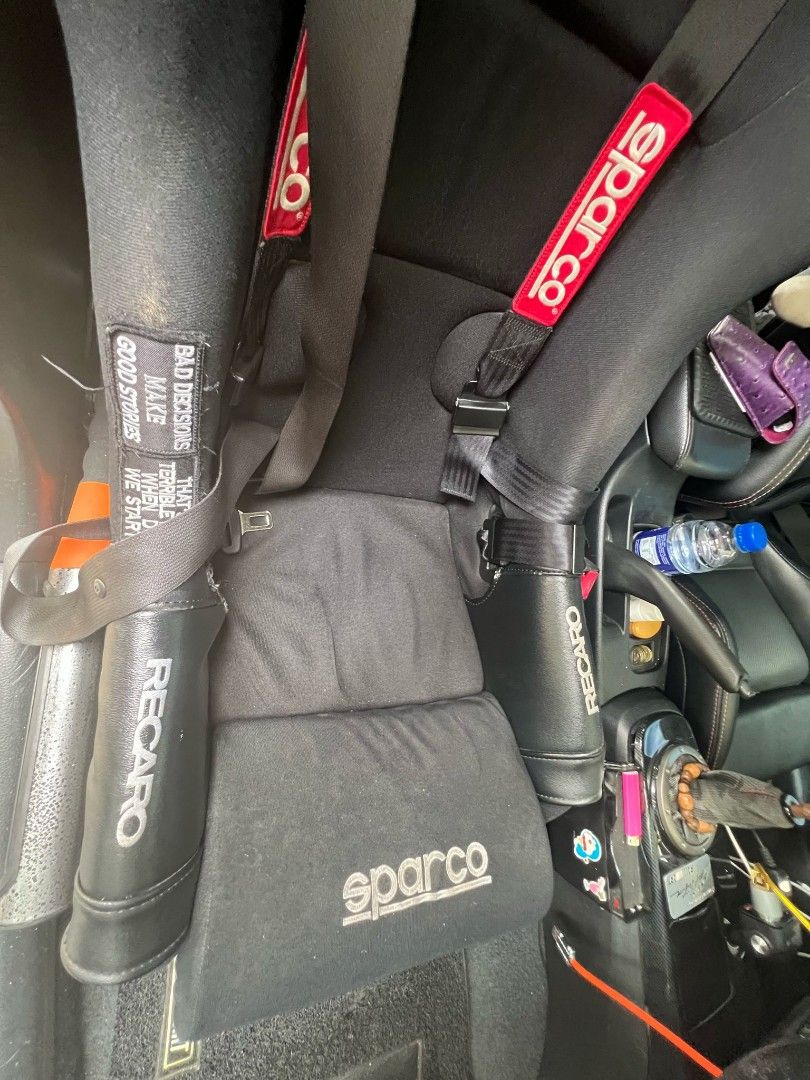 Original Sparco full bucket (driver) and Sscus semi bucket (passenger ...