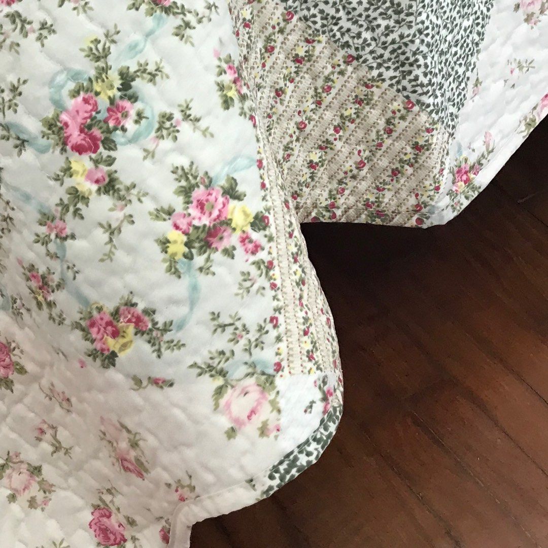 Patchwork Country Style Bed Spread, Furniture & Home Living, Bedding & Towels on Carousell