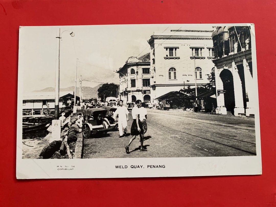 Penang WELD QUAY 1956 Postcard, Hobbies & Toys, Collectibles ...
