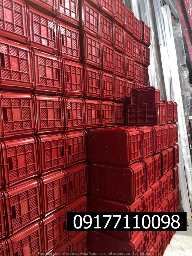 plastic crates red, Commercial & Industrial, Construction & Building ...