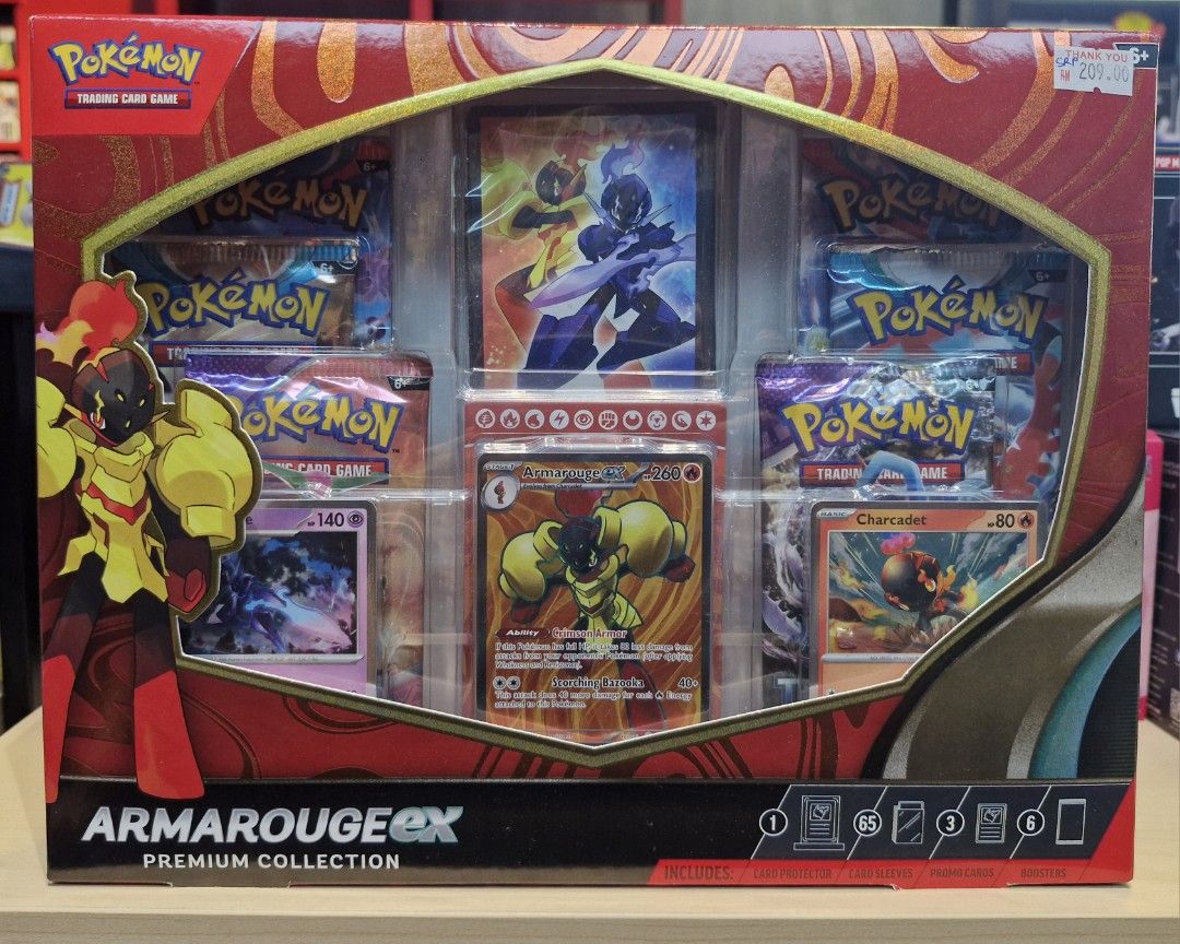 Pokemon TCG: Armarouge EX Premium Collection Box, Hobbies & Toys, Toys ...