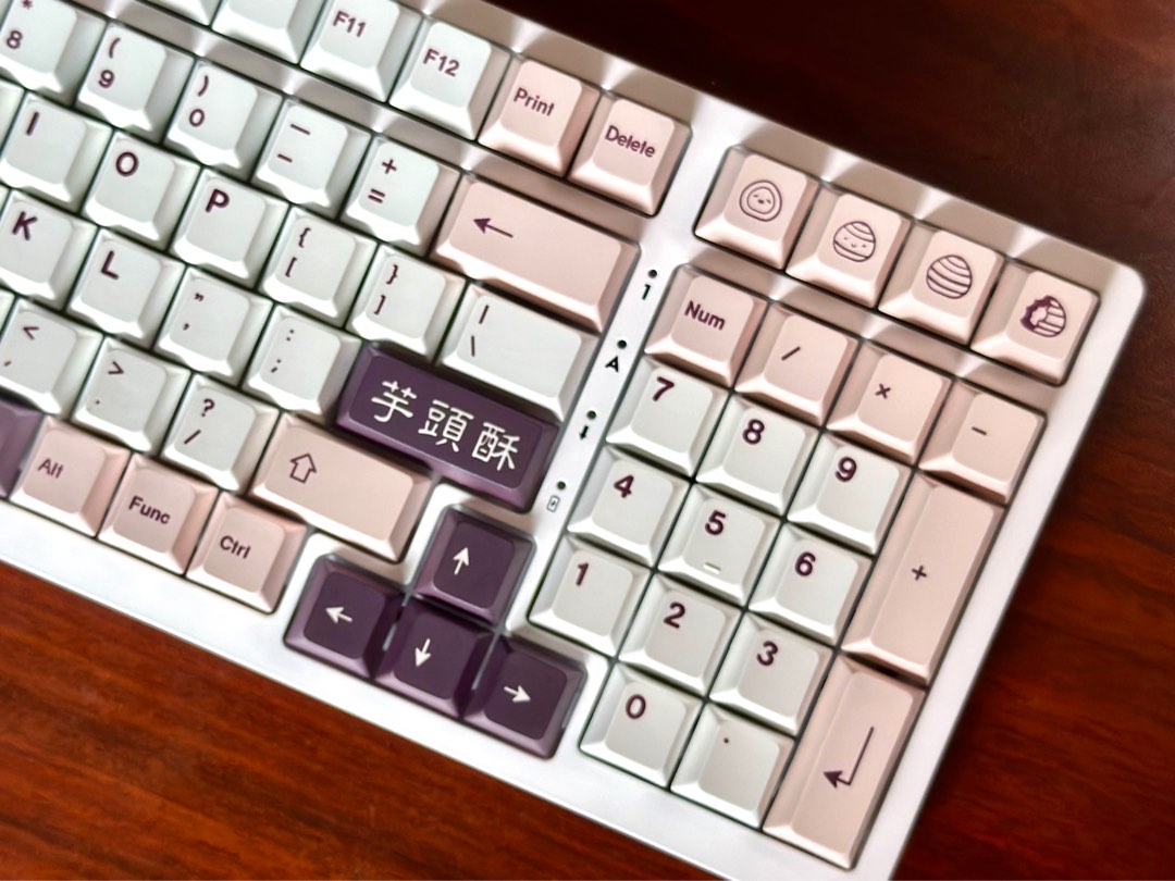 Prebuilt Custom Mechanical Keyboard Sweet Potato Taro Royal Kludge RK98 ...