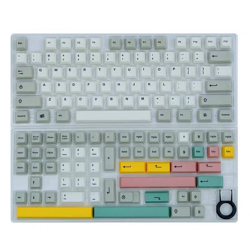 Prebuilt Custom Mechanical Keyboard GMK 9009 Minimalistic Retro Windows ...