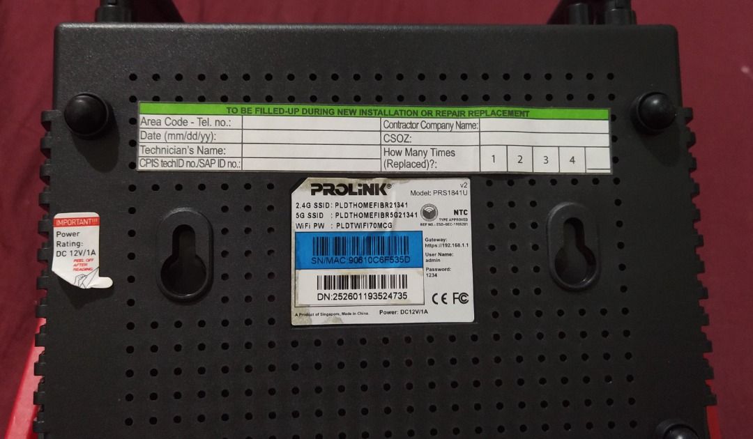 Prolink Pldt Home Fibr Router Wifi Modem Computers And Tech Office And Business Technology On