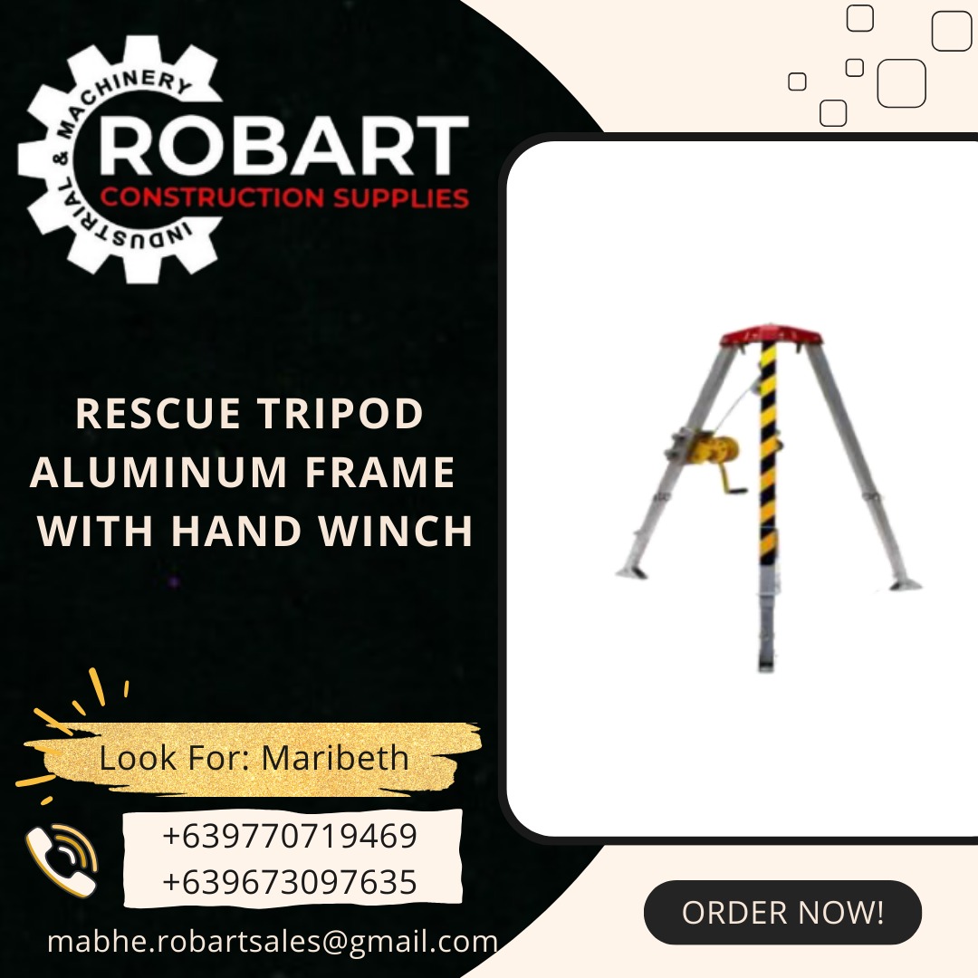 Rescue Tripod Aluminum Frame with Hand Winch Code: B-12-001, Commercial ...