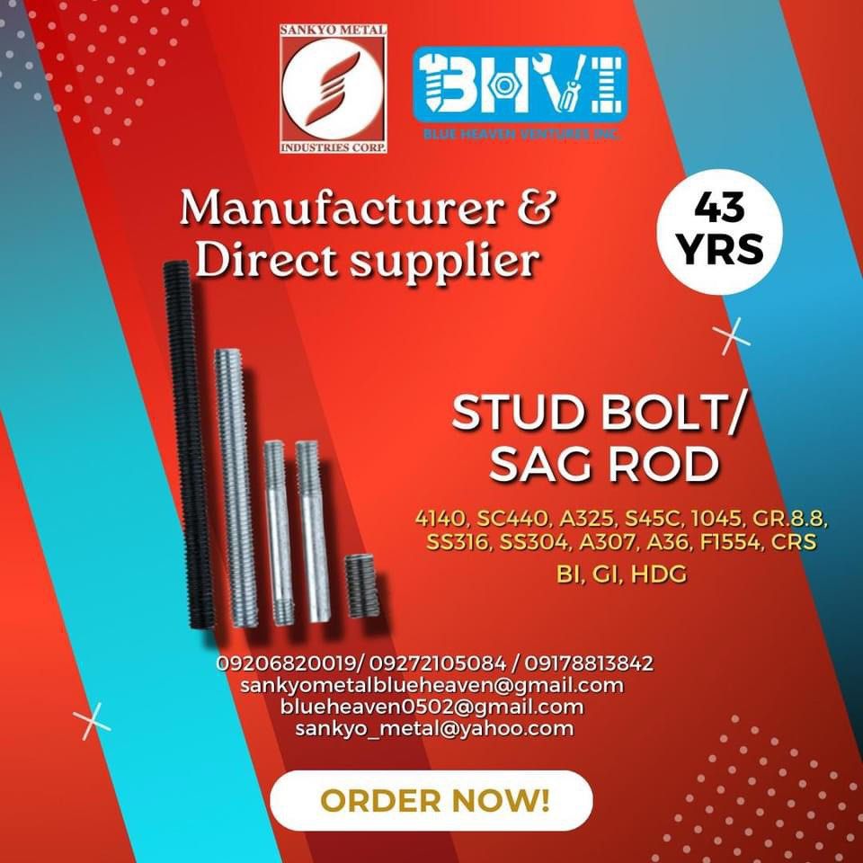 Sag Rod | Anchor Rod | Anchor Bolt | Stud Bolt | J bolt | Threaded Rod ...