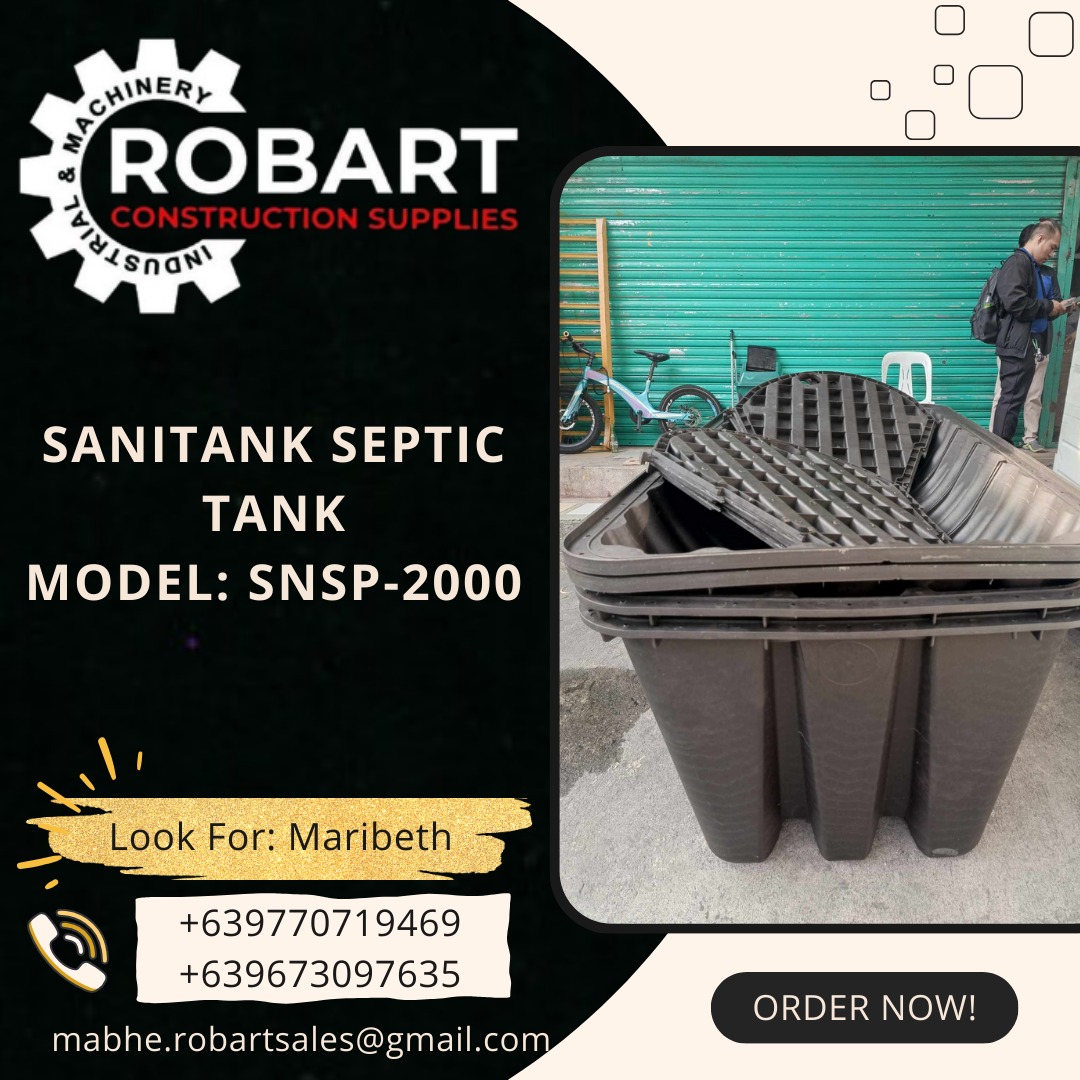 Sanitank septic tank Model: SNSP-2000 Size: 2000L, Commercial ...