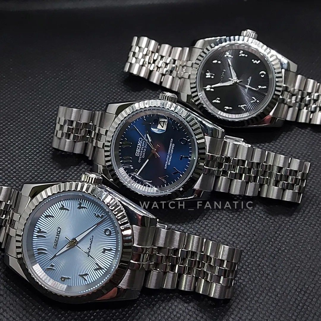 SEIKO [ ARABIC NUMERALS BLUE MOD] 39MM/36MM,JAPANESE NH35 MOVEMENT ...