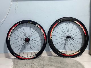 Carbon fiber wheelset | roval road bike wheelset - 45mm| 700C road bike disc brake carbon ...