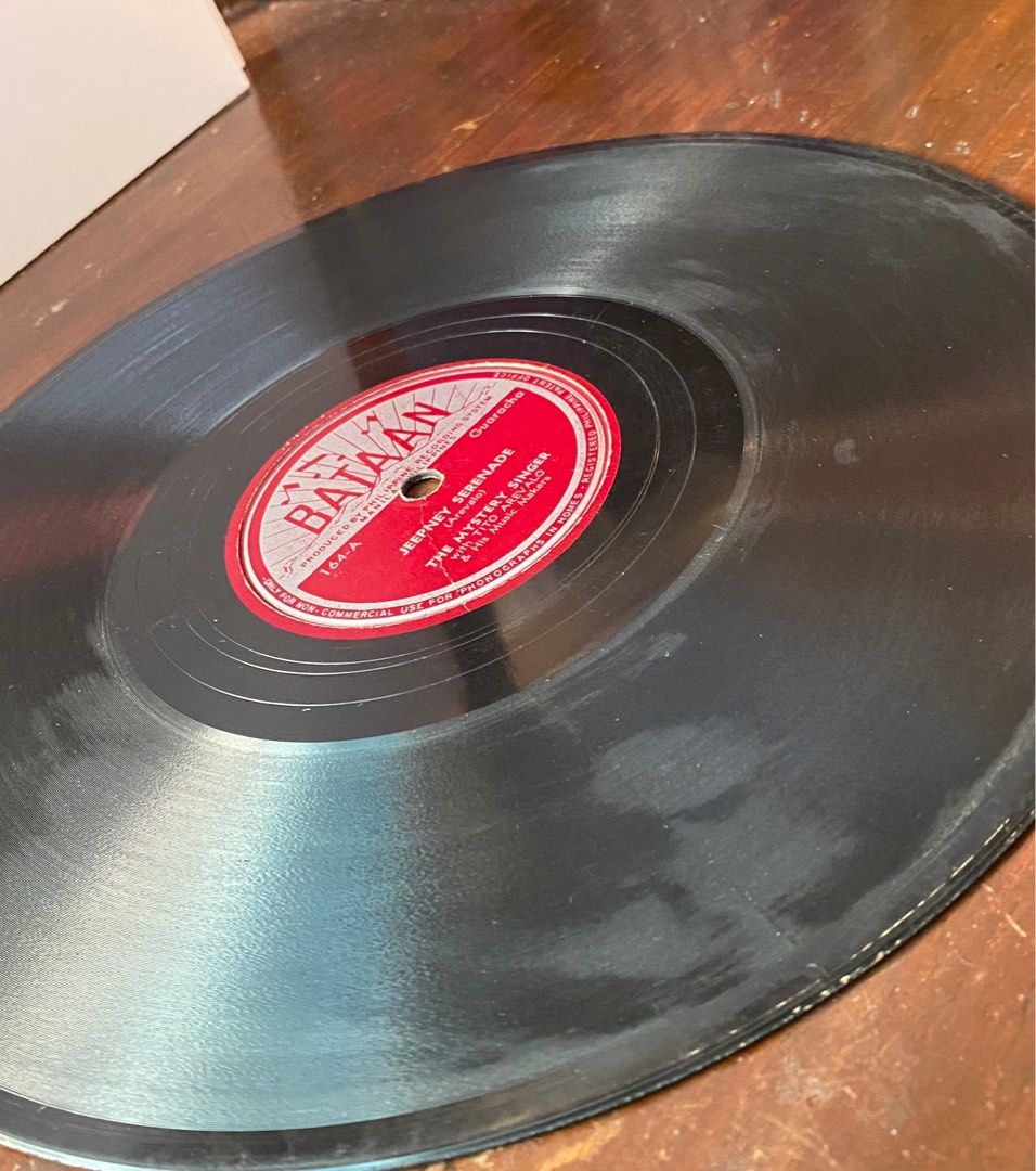 VINTAGE BATAAN VINYL PLAKA 78 RPM 10” - PANCHO MAGALONA - MINAMAHAL ...
