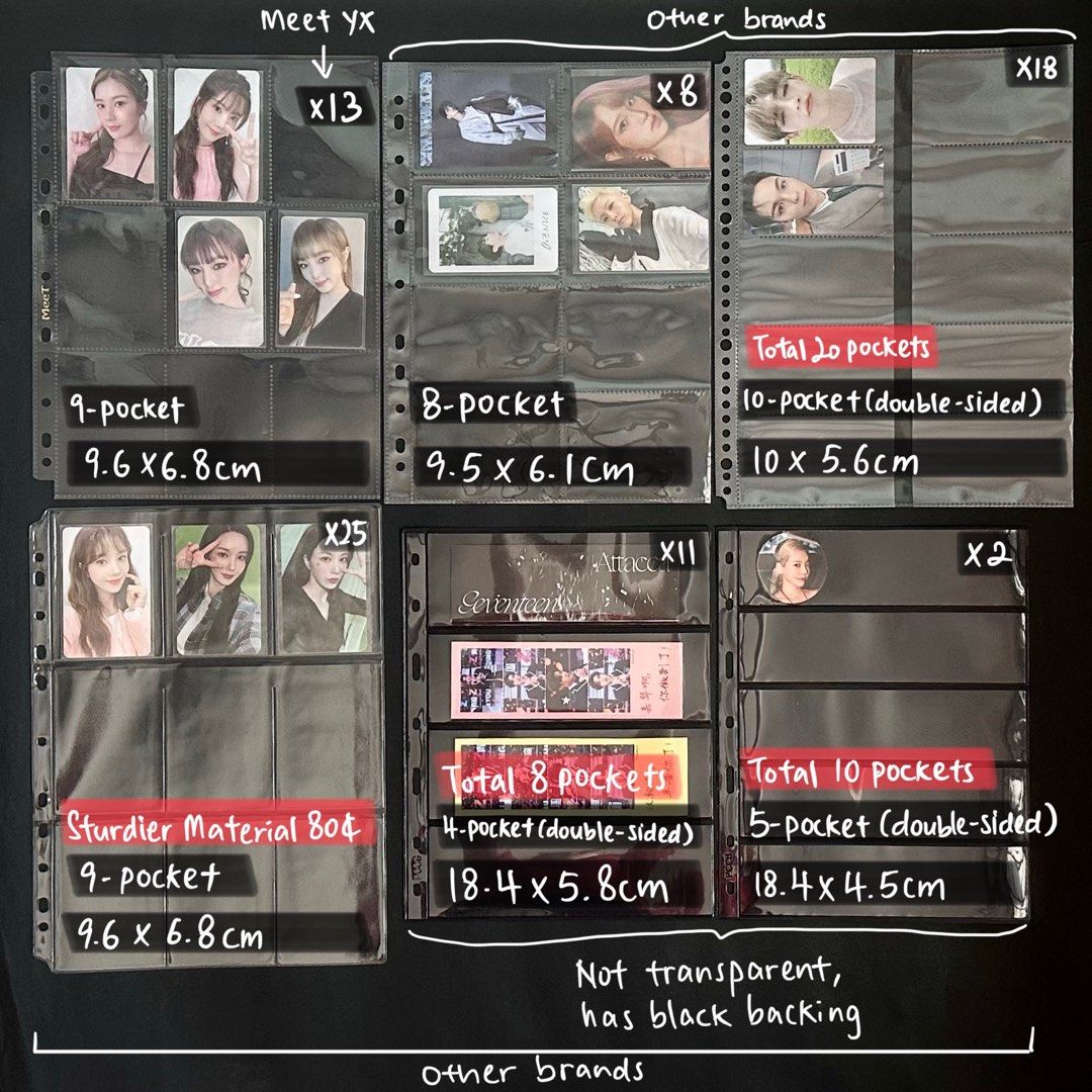 [wts] kpop photocard postcard binder pocket pages/sleeves meet yx - txt ...