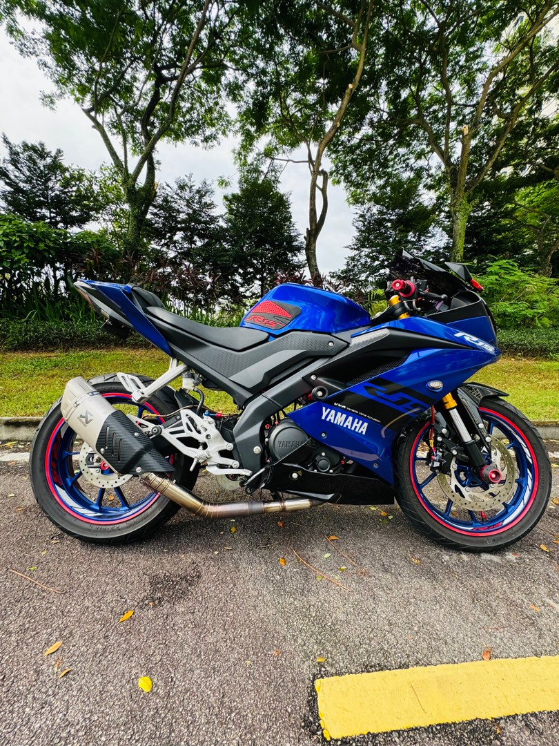 Yamaha R15 V3 Blue - 6km Low Mil, Motorbikes on Carousell