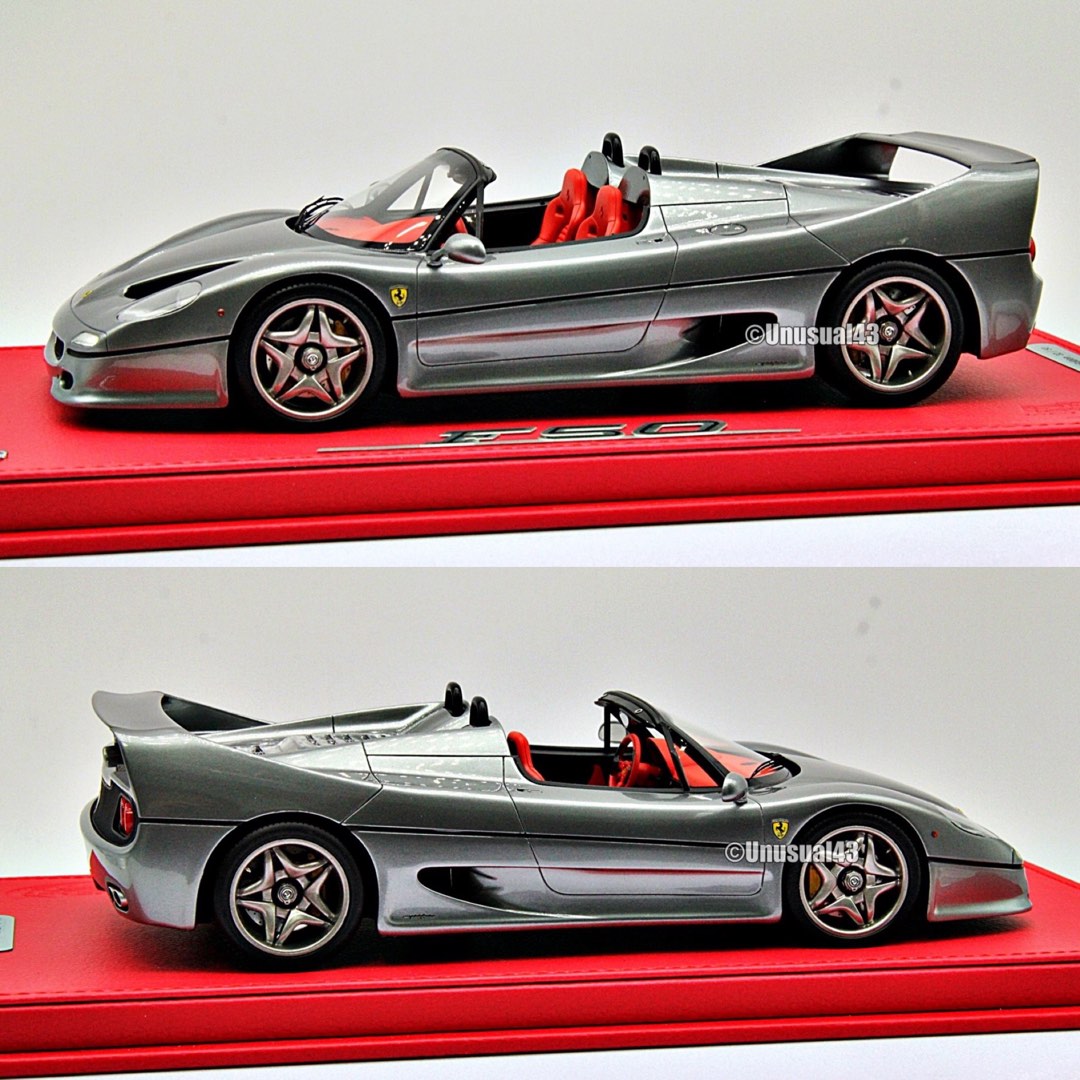 1/18 BBR Models Ferrari F50 Spider Grigio Ferro Metallic, Hobbies ...