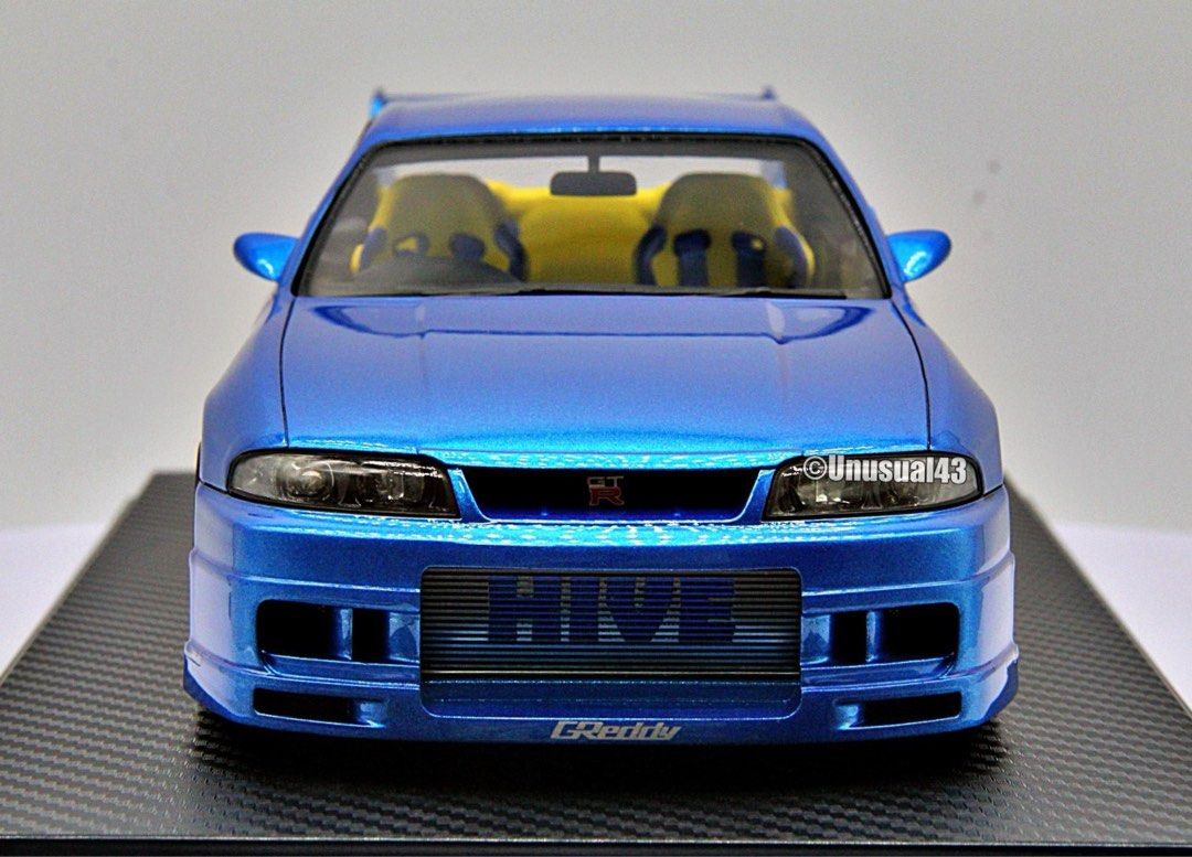 1/18 Ignition Model GReddy GT-R (BCNR33) Blue Metallic, Hobbies & Toys, Toys & Games on Carousell