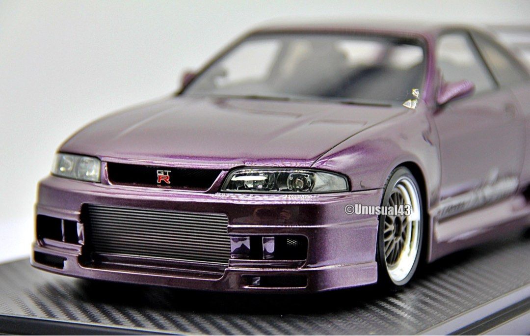 1/18 Ignition Model GReddy GT-R (BCNR33) Midnight Purple, Hobbies & Toys, Toys & Games on Carousell