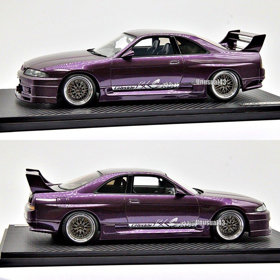 1/18 Ignition Model GReddy GT-R (BCNR33) Midnight Purple, Hobbies & Toys, Toys & Games on Carousell