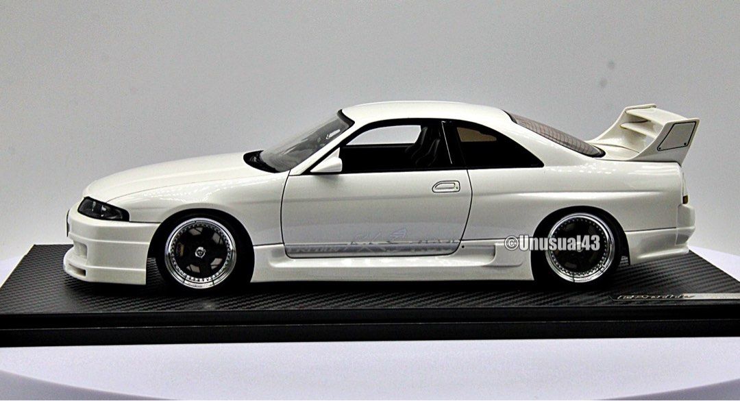 1/18 Ignition Model GReddy GT-R (BCNR33) Pearl White, Hobbies & Toys, Toys & Games on Carousell