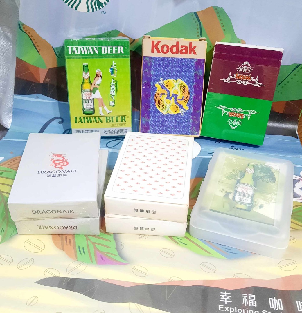 香港港龍航空 DRAGONAIR台灣啤酒 柯達 KODAK woops 巫普斯台灣菸酒 撲克牌, 書籍、休閒與玩具, 收藏、紀念品, 印刷物 ...