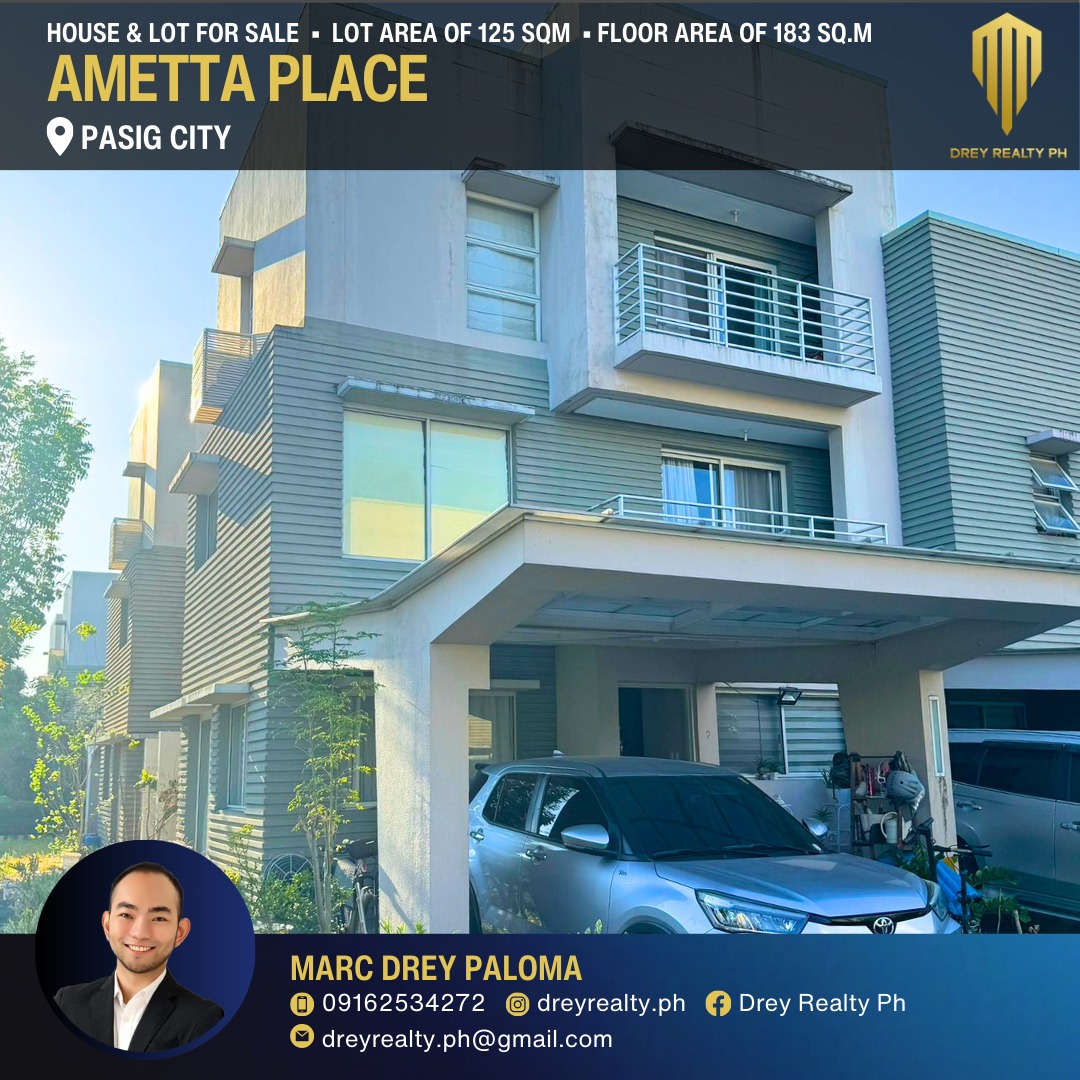 Ametta Place Plan 183 Corner Unit near Clubhouse, Townhouse in Pasig City, FOR SALE, Property ...