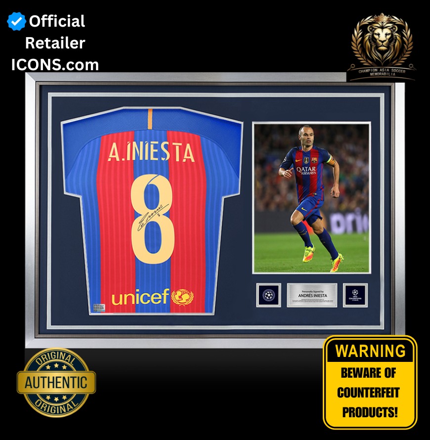 Andres Iniesta Official UEFA Champions League Back Signed and Hero ...