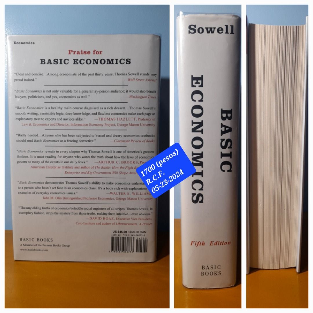 Basic Economics by Thomas Sowell, Fifth Edition, Hobbies & Toys, Books ...