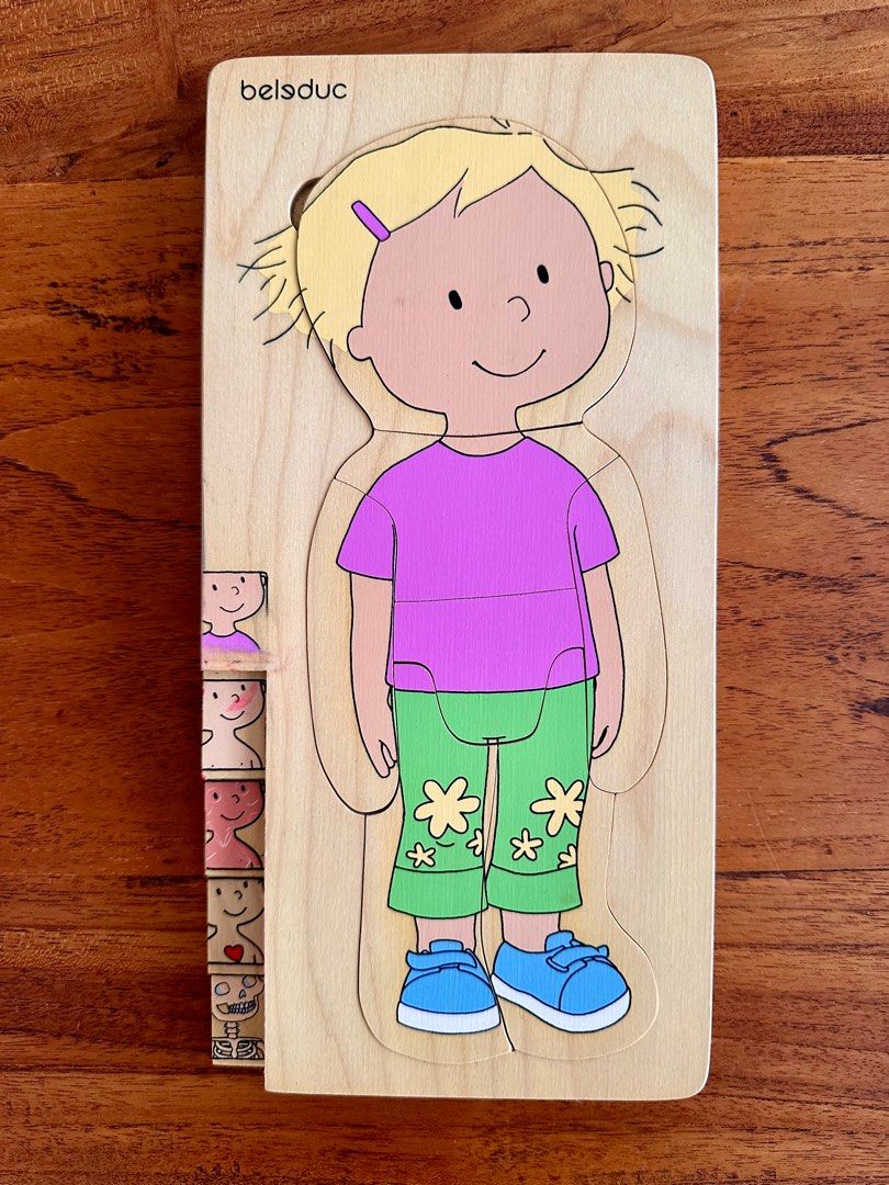 Beleduc “Your Body” 5-Layer Wooden Puzzle Girl, Hobbies & Toys, Toys ...