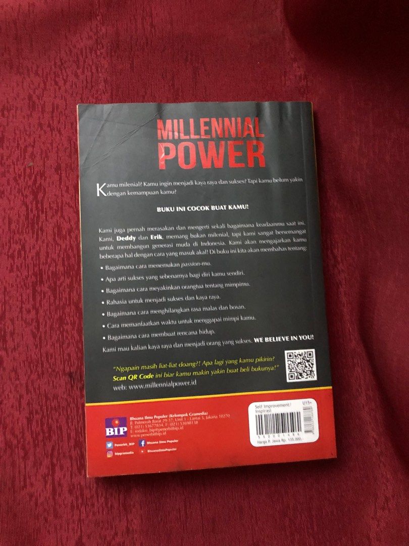 Buku ORI Gramedia - Millennial Power - Deddy Corbuzier - Milenial Power ...