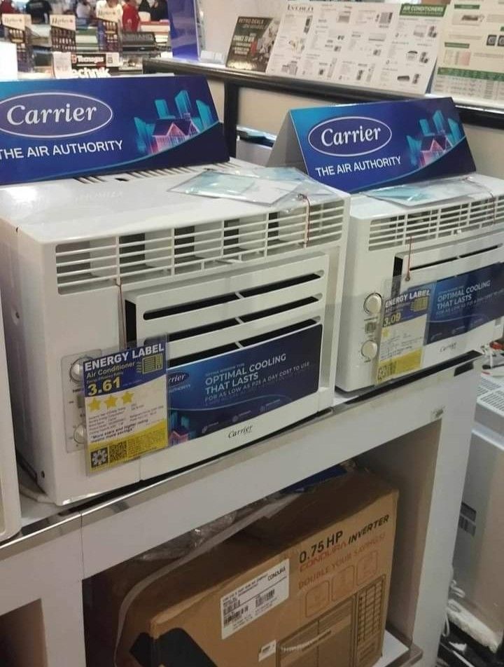 CARRIER WINDOW TYPE AIRCON, NON INVERTER AND INVERTER TYPE, TV & Home ...