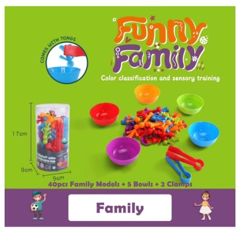 Color and Shape Classification toy, Sorting, counting, matching game ...