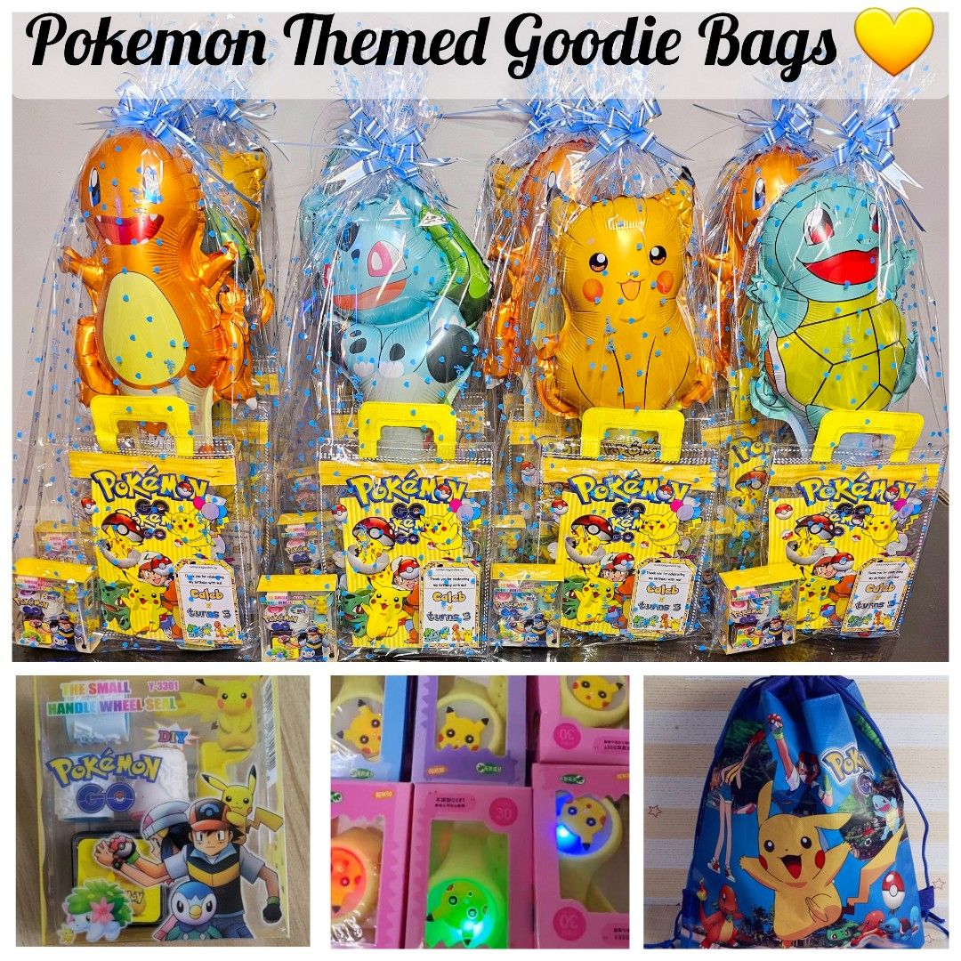 Combo C1 | Pokemon Theme goodie bags | Pikachu Bulbasaur Charmander ...