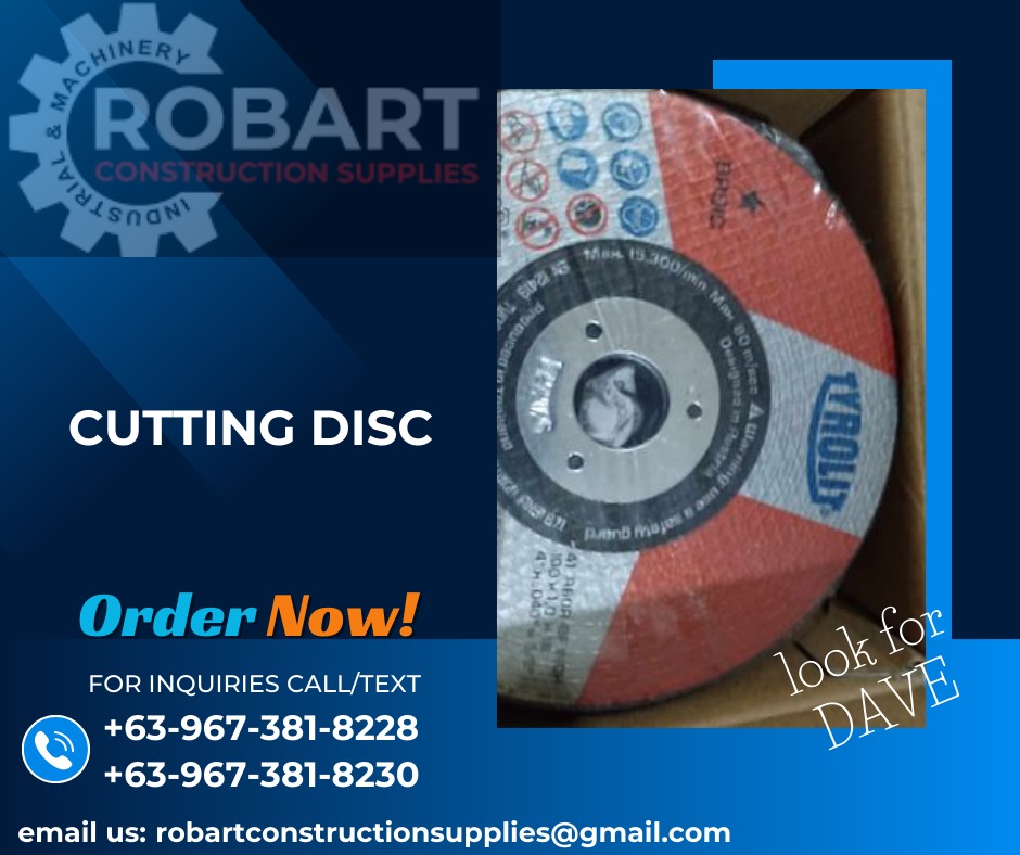 CUTTING DISC, Commercial & Industrial, Construction Tools & Equipment ...