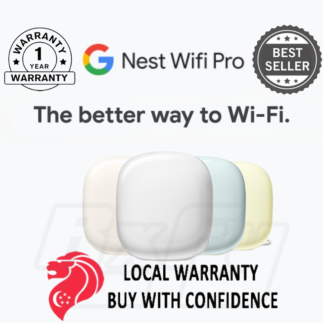 Google Nest WiFi Pro 6E Mesh Router Extender - Reliable Home Wi-Fi ...
