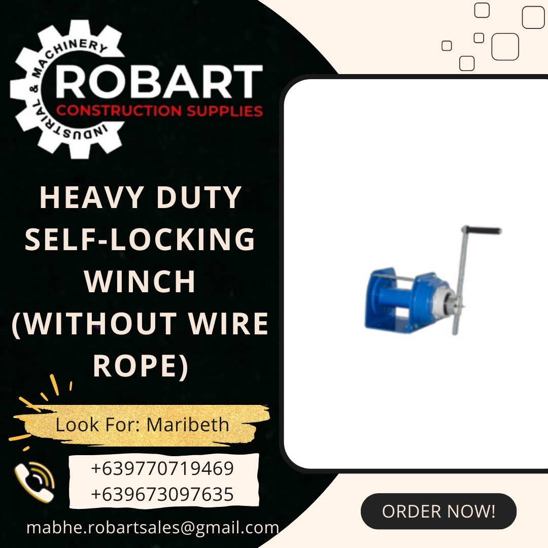 Heavy Duty Self-Locking Winch (without wire rope) Code: M-4-001 ...