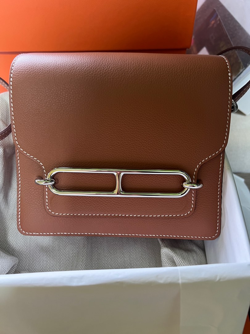 Hermes Mini Roulis Gold Phw Stamp B 2024年2月單, 名牌, 手袋及銀包 - Carousell