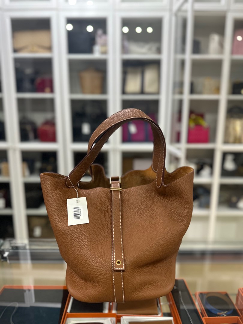 Hermes Picotin Lock 26 Gold on Gold Clemence Taurillon Stamp U, Luxury ...